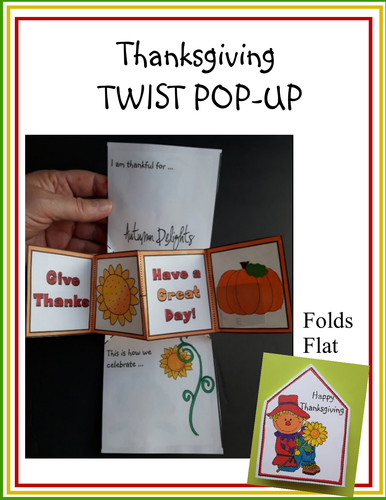 Thanksgiving Crafts - Twist POP-UP Craftivity | Teaching Resources