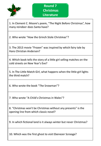 Christmas Quiz - Pub Style | Teaching Resources