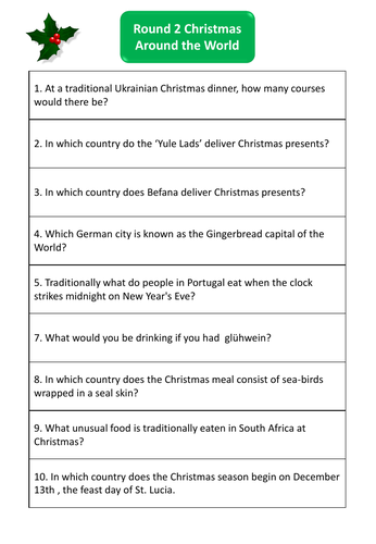 Christmas Quiz - Pub Style | Teaching Resources