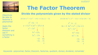 Factor Theorem 1 | Teaching Resources
