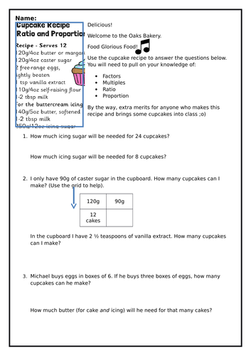 Ratio and proportion activities | Teaching Resources