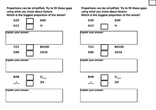 Ratio and proportion activities | Teaching Resources