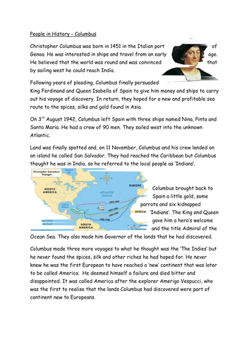 Christopher Columbus Discovery of America | Teaching Resources