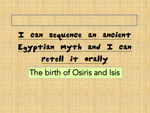 Ancient Egypt Myth Comprehension The Birth of Osiris and Isis ...