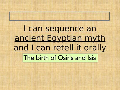 Ancient Egypt Myth Comprehension The Birth of Osiris and Isis ...