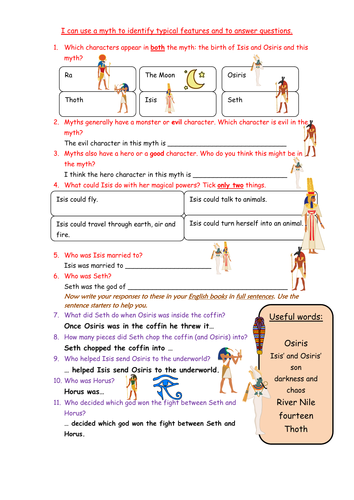 Comprehension of an Ancient Egyptian Myth of Osiris, Isis and Seth ...