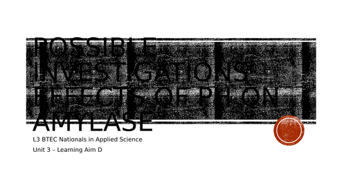 (NEW) L3 BTEC Nationals in Applied Science - Unit 3 - Learning Aim D ...