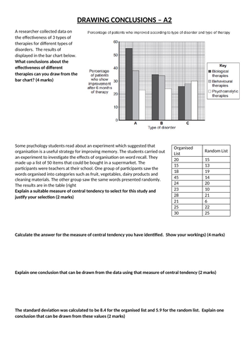 Data, Maths, Graphs & Significance Research Methods Revision | Teaching ...