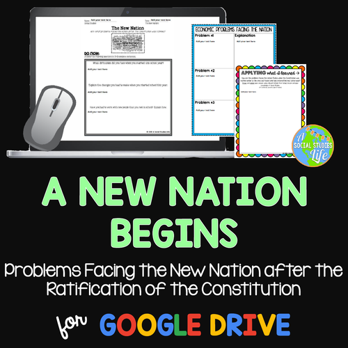 George Washington and John Adams Unit: Problems Facing the New Nation ...