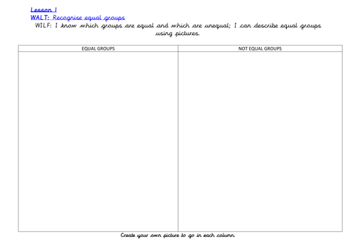 Year 2 Autumn Multiplication planning and resources following White ...