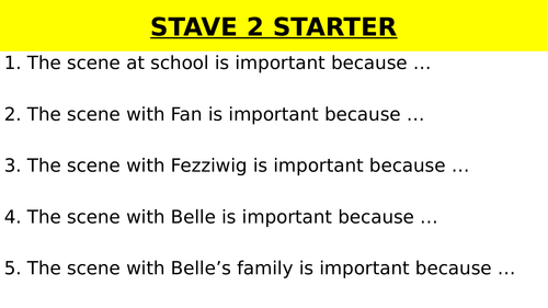 STAVE 2 - A Christmas Carol - lessons and resources | Teaching Resources