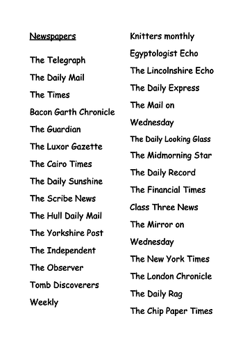 Howard Carter Quotes in a Newspaper Lesson | Teaching Resources