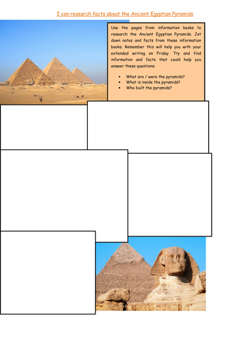 Research Ancient Egyptian Pyramids of Giza | Teaching Resources