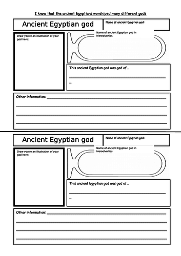 Ancient Egyptian God Fact File | Teaching Resources