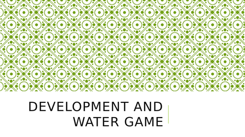 AQA GCSE (9-1) Water Resources - Water Conflict Game | Teaching Resources