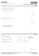 GCSE 9-1 Exam Question Practice (Vectors) | Teaching Resources