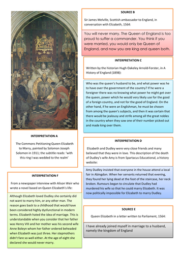 GCSE History Paper 2 Section B: British Depth Study Elizabethan England ...