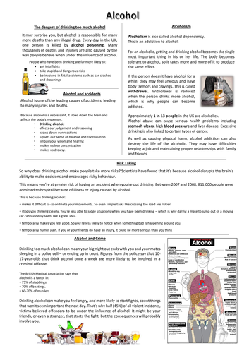 PHSE Alcohol x 2 Lessons | Teaching Resources