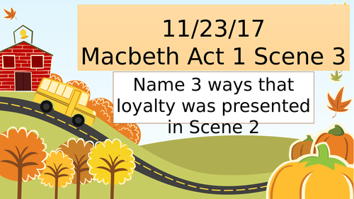 Macbeth Act 1 Scene 3 | Teaching Resources