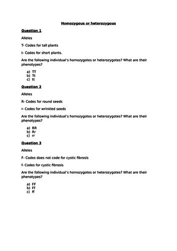 Aqa Trilogy New Gcse Genetics And Inherited Disorders Teaching Resources