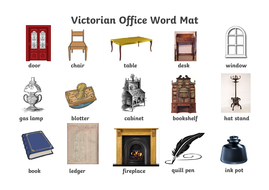 Victorian Office Word Mat (Christmas Carol) | Teaching Resources