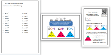 GCSE maths Trigonometry workbook and PPT with matching cards | Teaching ...