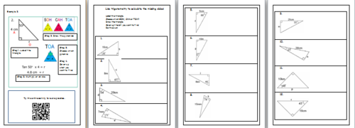 GCSE maths Trigonometry workbook and PPT with matching cards | Teaching ...