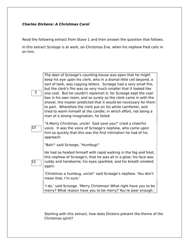 19TH CENTURY NOVEL ASSESSMENT KS4. A CHRISTMAS CAROL, JEKYLL & HYDE ...