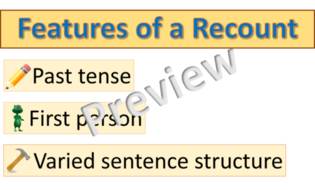 Features of a Recount Display KS2 | Teaching Resources