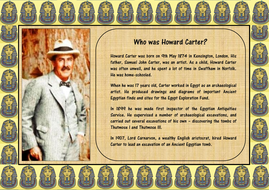 Howard Carter Tutankhamen Information Poster Display Set | Teaching ...
