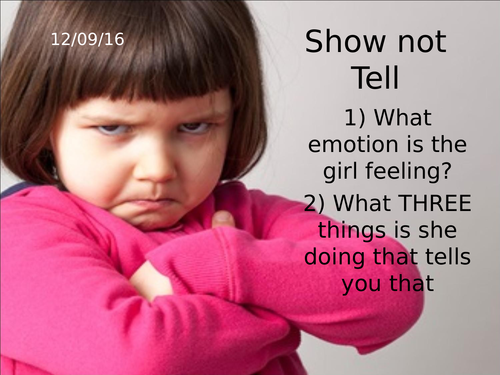 Show Not Tell Your Emotion Lesson Starters | Teaching Resources