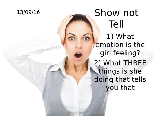 Show Not Tell Your Emotion Lesson Starters | Teaching Resources