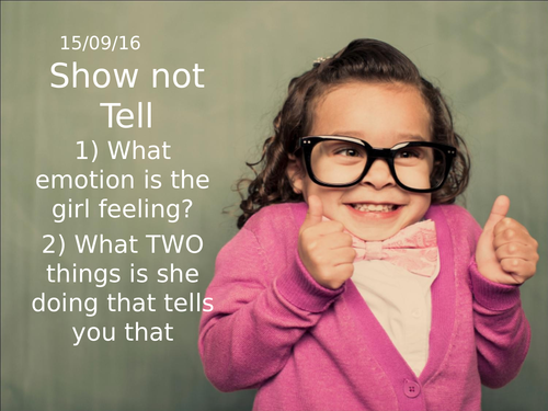 Show Not Tell Your Emotion Lesson Starters | Teaching Resources