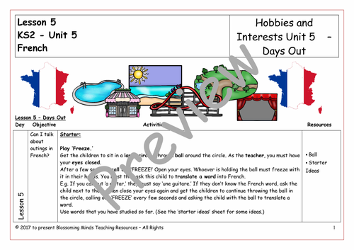 French Days out lesson and resources | Teaching Resources