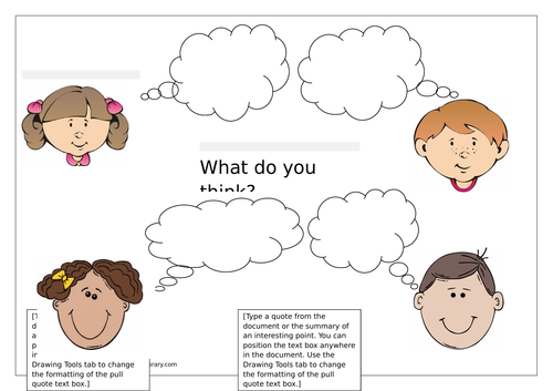 Concept Cartoon Template | Teaching Resources
