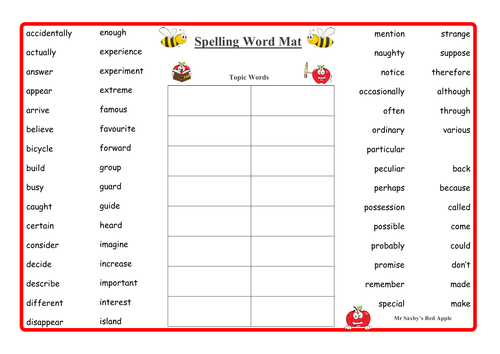 7 different word mats editable and PDF | Teaching Resources