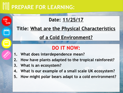 GCSE AQA 9-1 Cold Environments SoW | Teaching Resources