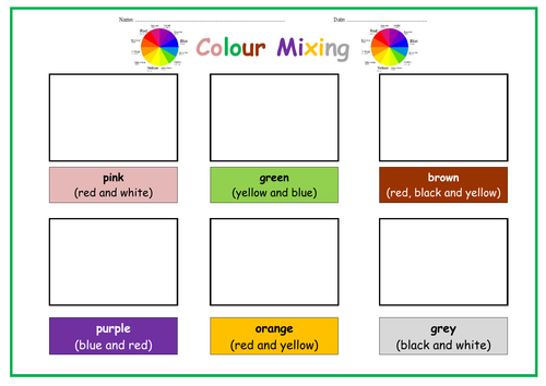 Art - Colour Mixing Wheels | Teaching Resources