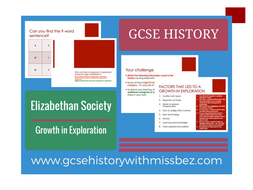 GCSE HISTORY: Elizabeth I: Growth in Exploration (all exam boards ...