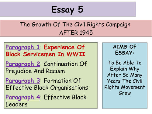 2017-18 UPDATED Higher History USA: Essay 5 Development of the Civil ...