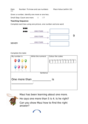 Y1 Maths Mastery Plan Autumn Block 1 Week 2 Place Value | Teaching ...