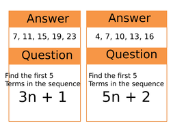 Generating Sequences Treasure Hunt | Teaching Resources