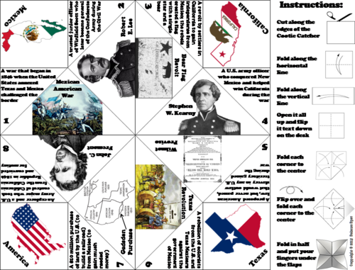 Mexican American War Cootie Catchers | Teaching Resources