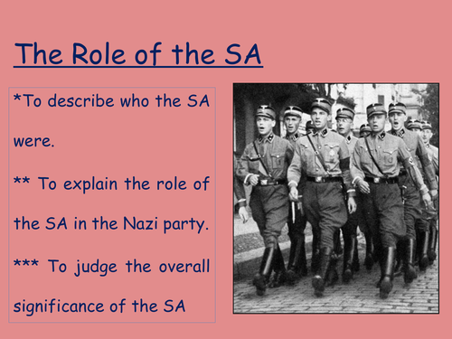 Role of the SA | Teaching Resources