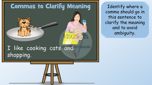 Commas To Clarify Meaning PowerPoint Lesson | Teaching Resources