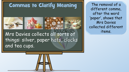 Commas To Clarify Meaning PowerPoint Lesson | Teaching Resources