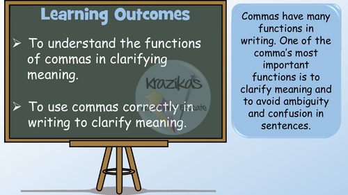 Commas To Clarify Meaning PowerPoint Lesson | Teaching Resources