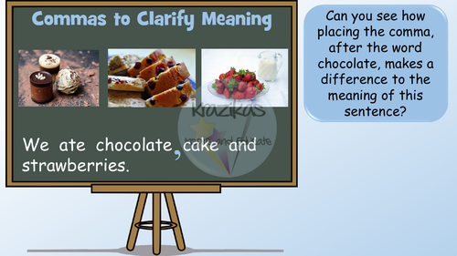 Commas To Clarify Meaning PowerPoint Lesson | Teaching Resources