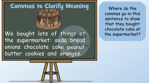 Commas To Clarify Meaning PowerPoint Lesson | Teaching Resources
