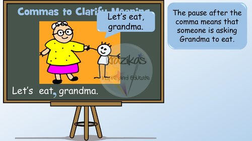 Commas To Clarify Meaning PowerPoint Lesson | Teaching Resources